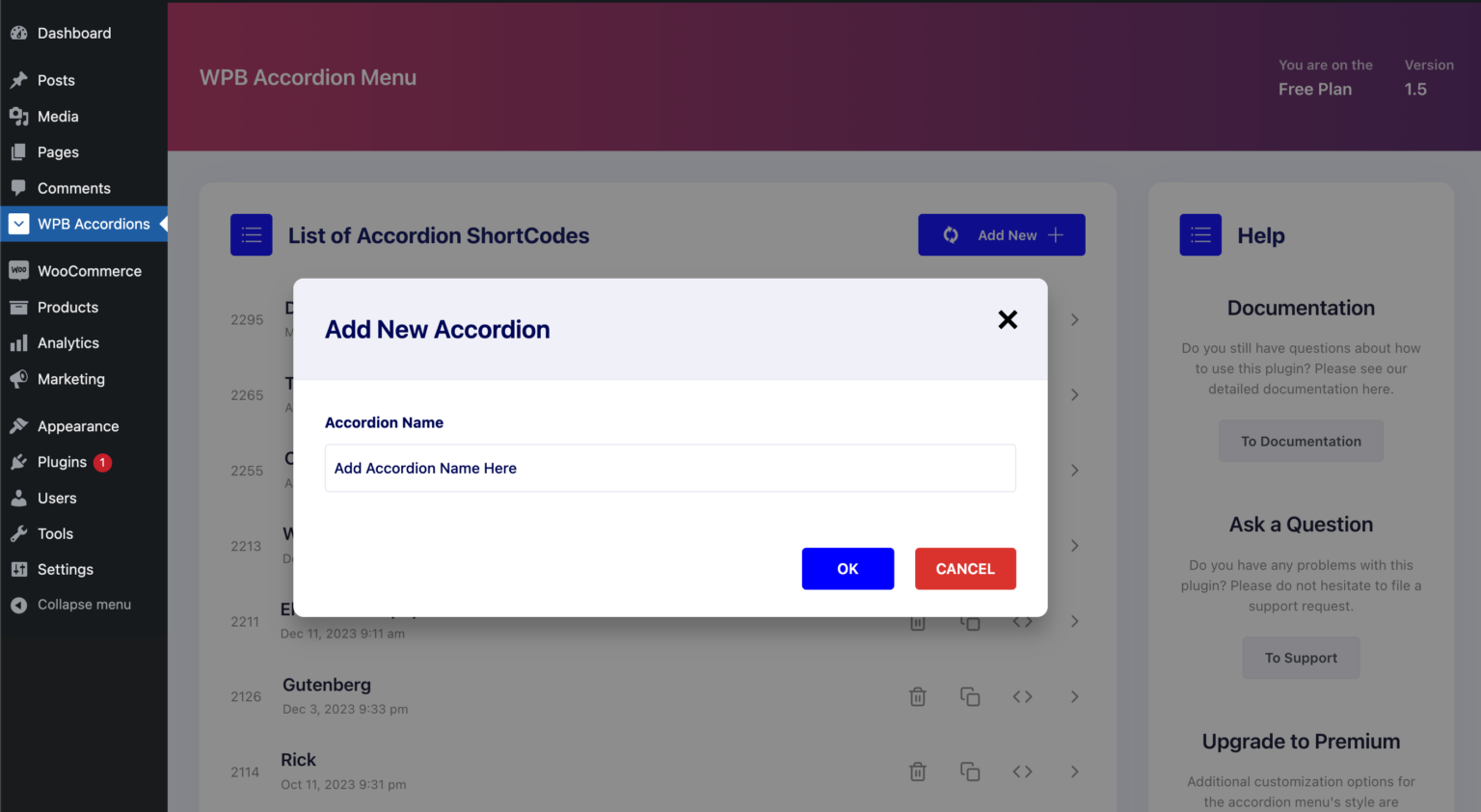 Add New Accordion Menu or Category - WPBean Documentation
